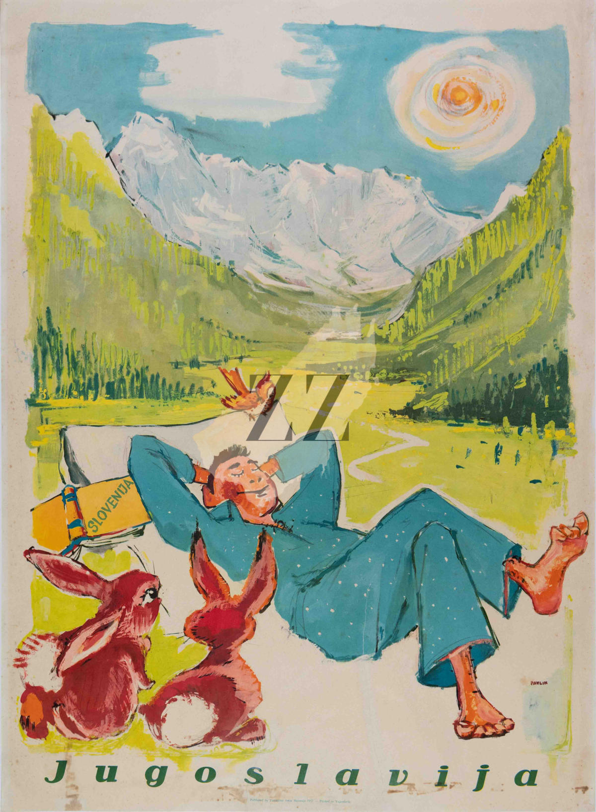 Plakat: Sergej Pavlin - Jugoslavija, 1957 - Zakladnica Zgodovine